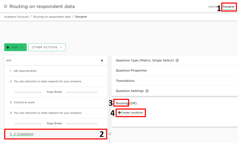 How to use Routing with Respondent Data - Questback Academy