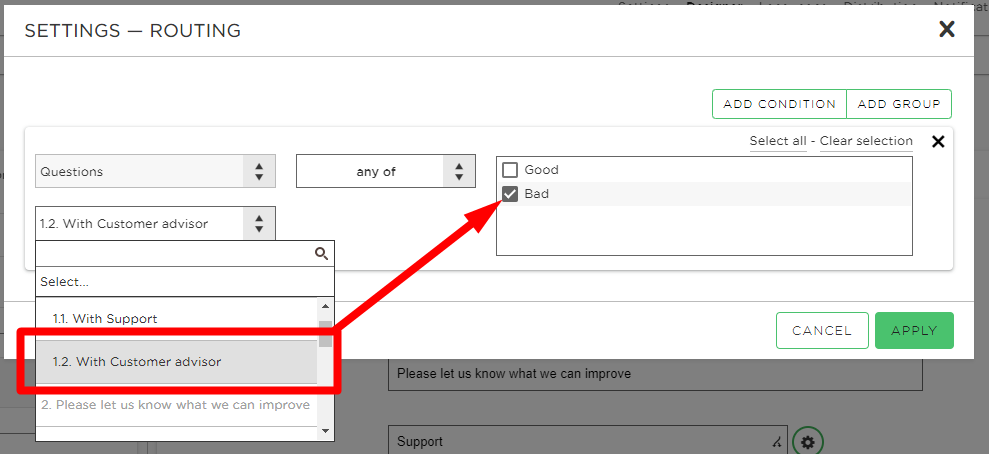 How to use Routing on Answer Alternatives - Questback Academy