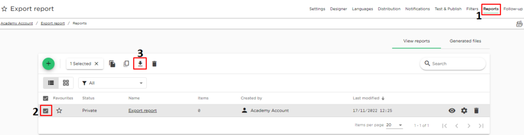 How to Export reports - Questback Academy