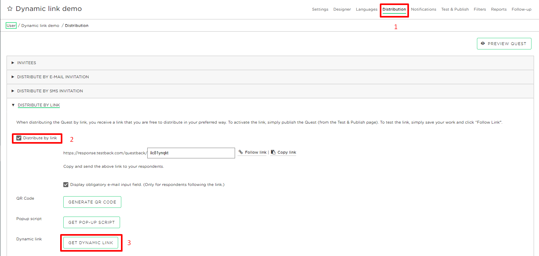 How to create a dynamic link - Questback Academy How to create a dynamic link - Questback Academy